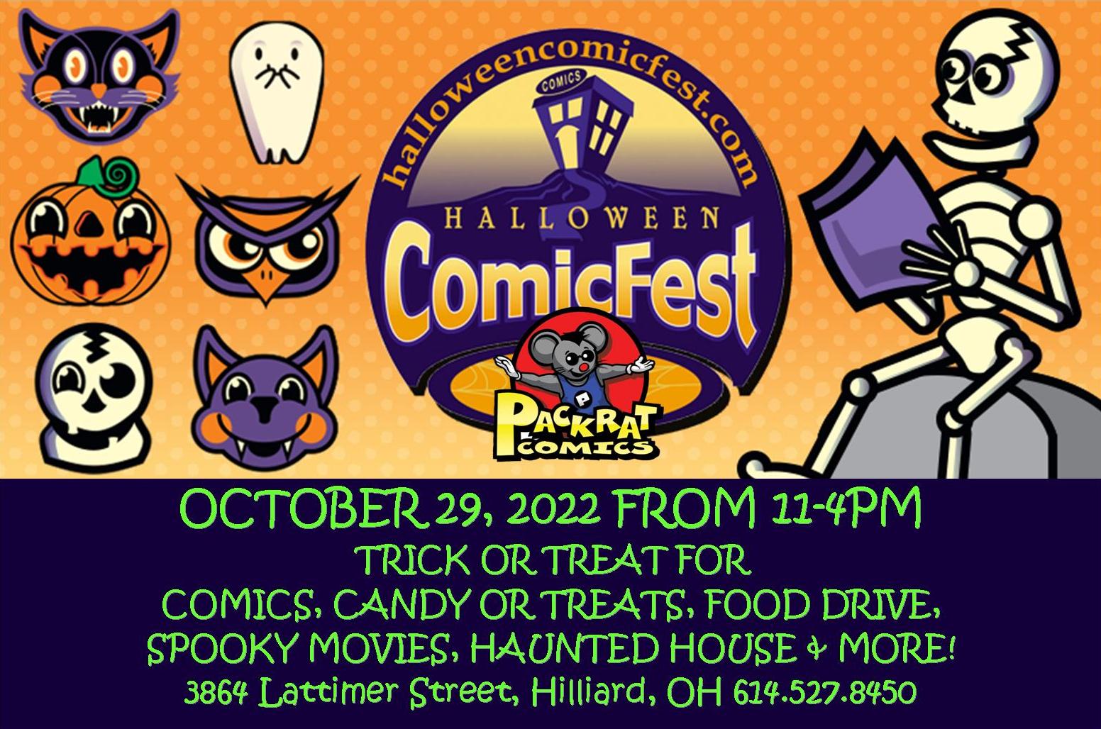 Halloween Comicfest October 29 – Packrat Comics